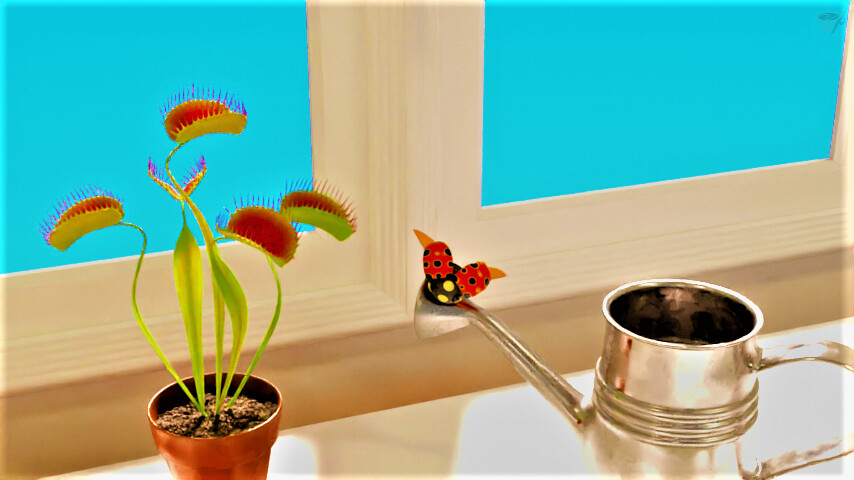 ArtStation - Venus flytraps & ladybug 🐞