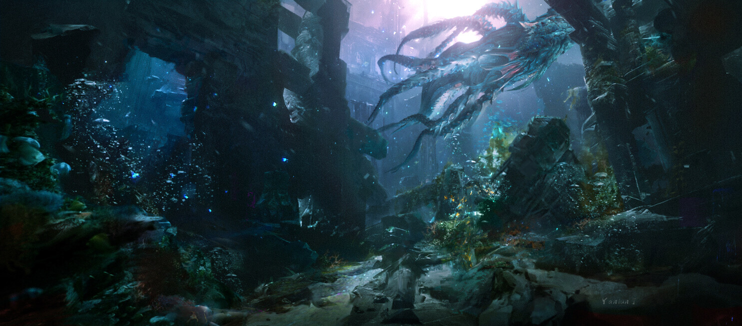 ArtStation - Underwater ruins
