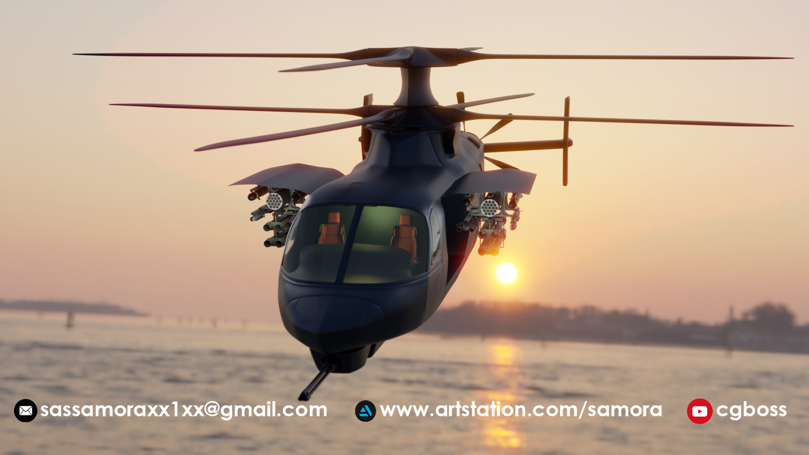 Sabbir Ahammed Shakil - Raider-X Attack Helicopter with Weapons 3D ...
