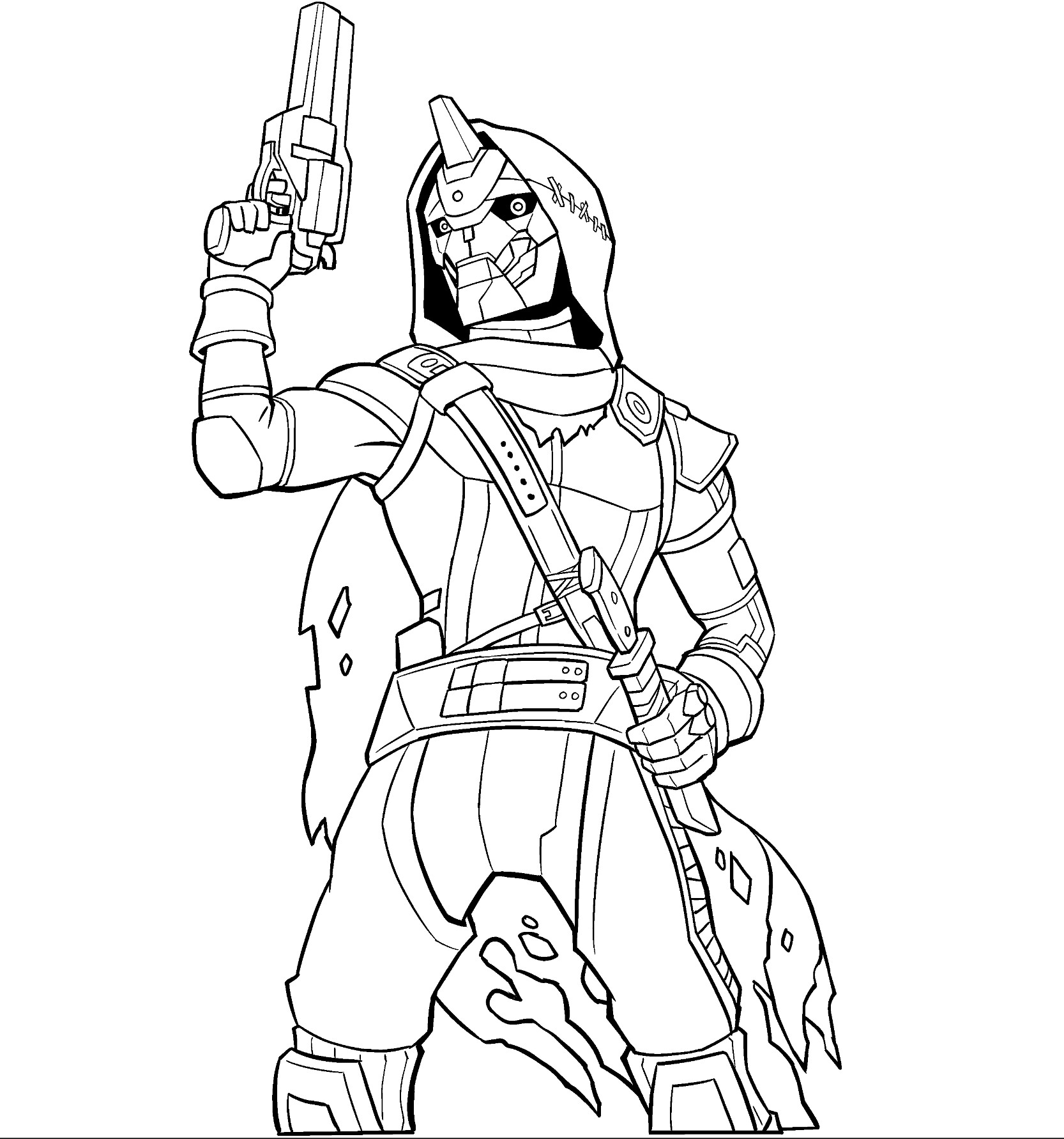 destiny characters hunter coloring pages
