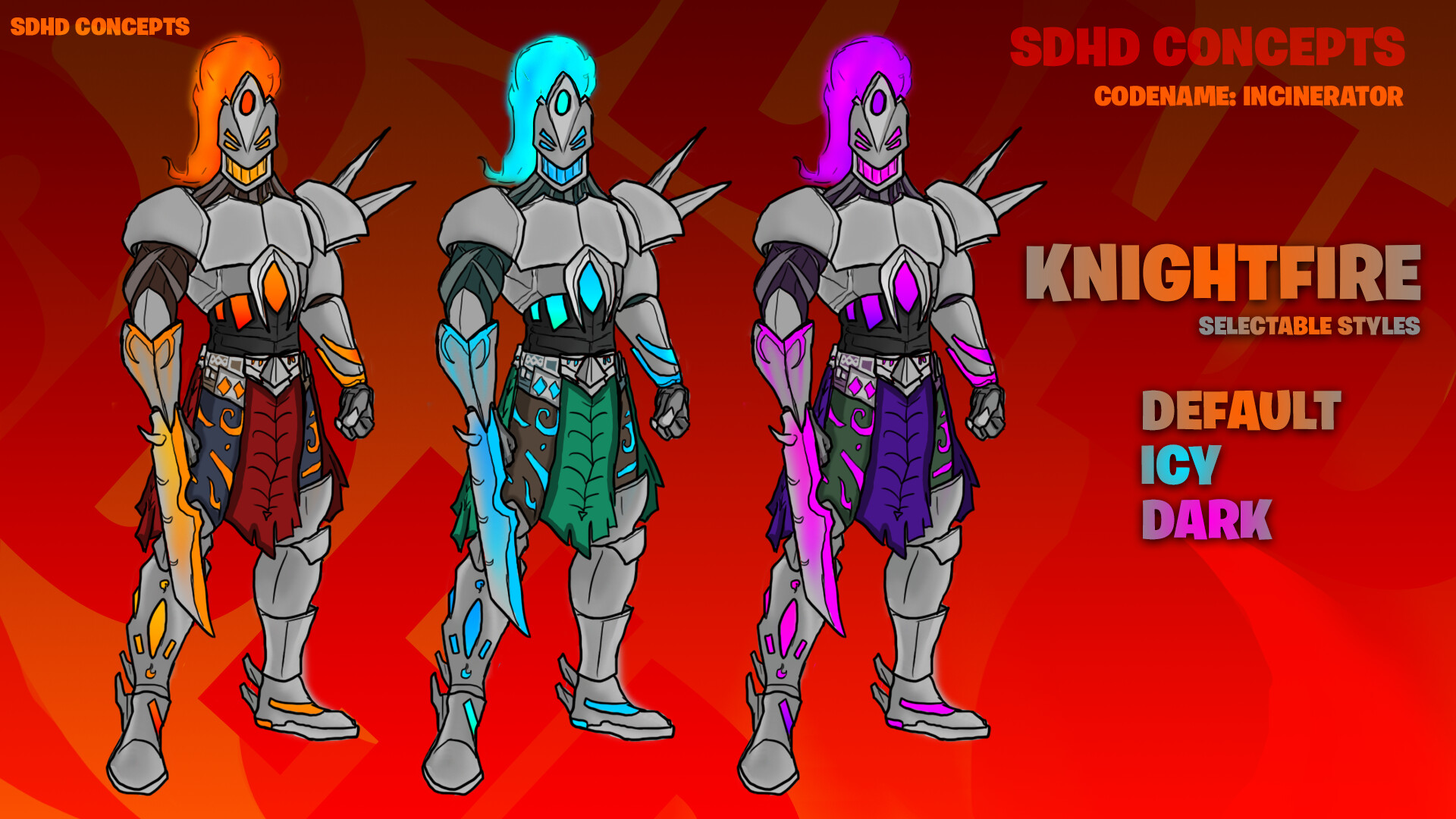 StrawDesertHD - Knightfire (Fortnite Fan-made Concept Outfit)