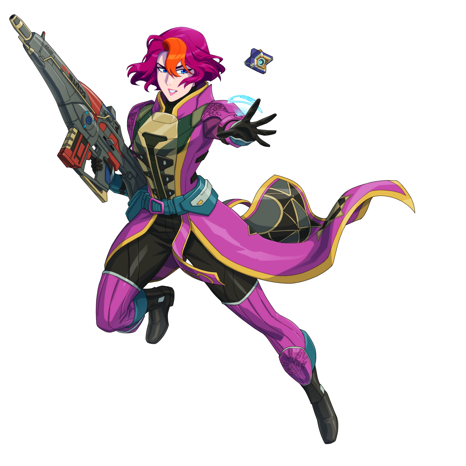 ArtStation - Commission D2 Warlock Shiori & Ghost