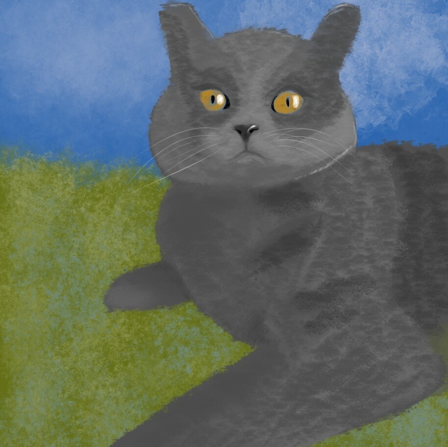 ArtStation - Simplified Cat Painting