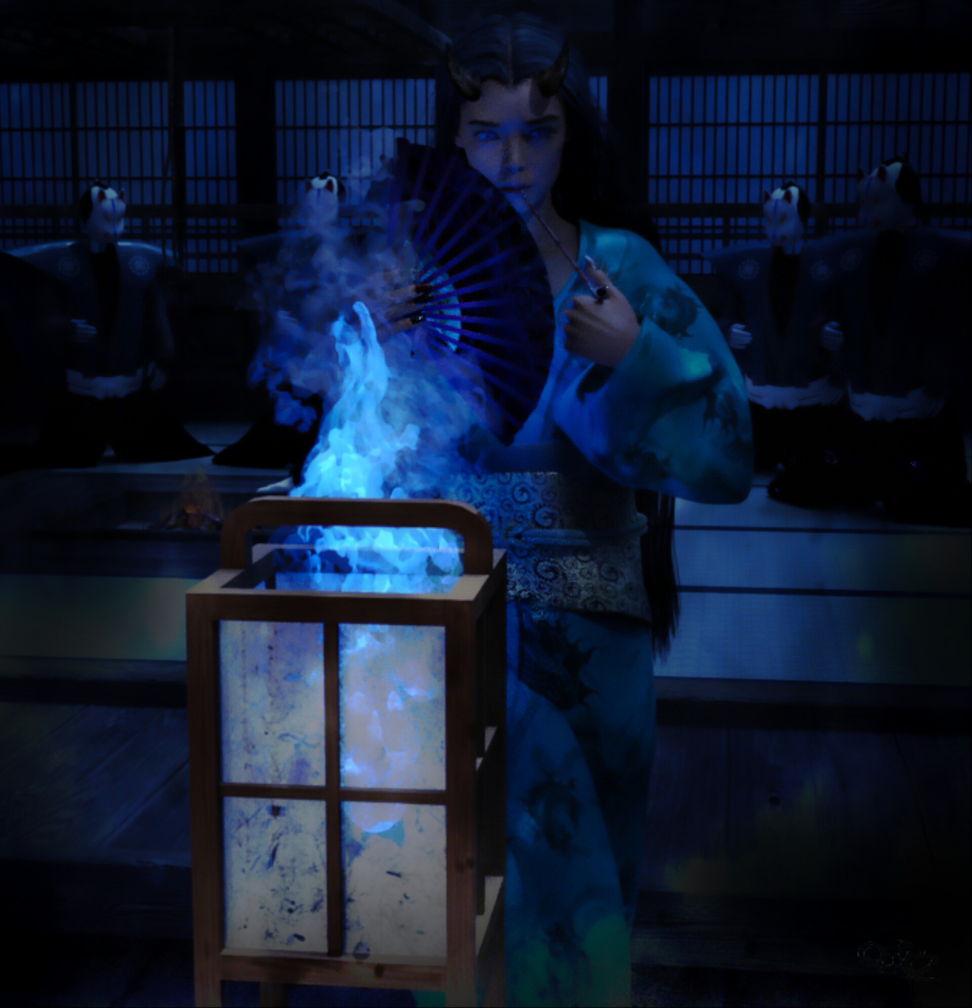 ArtStation - AOANDON (JAPANESE YOKAI THAT APPEARS AT THE END OF MEETING ...