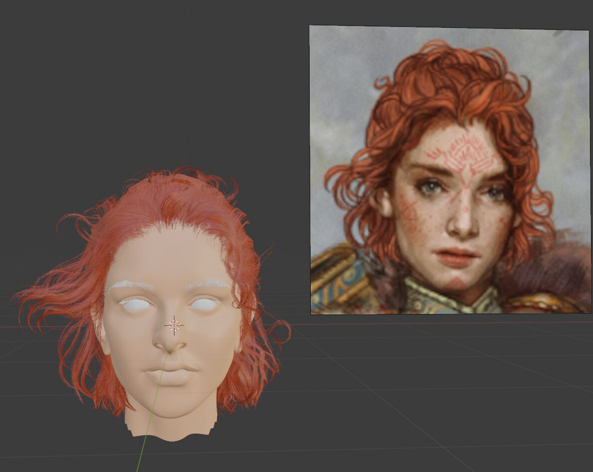 Mona Fuchs - Realism - Hair Cards Project