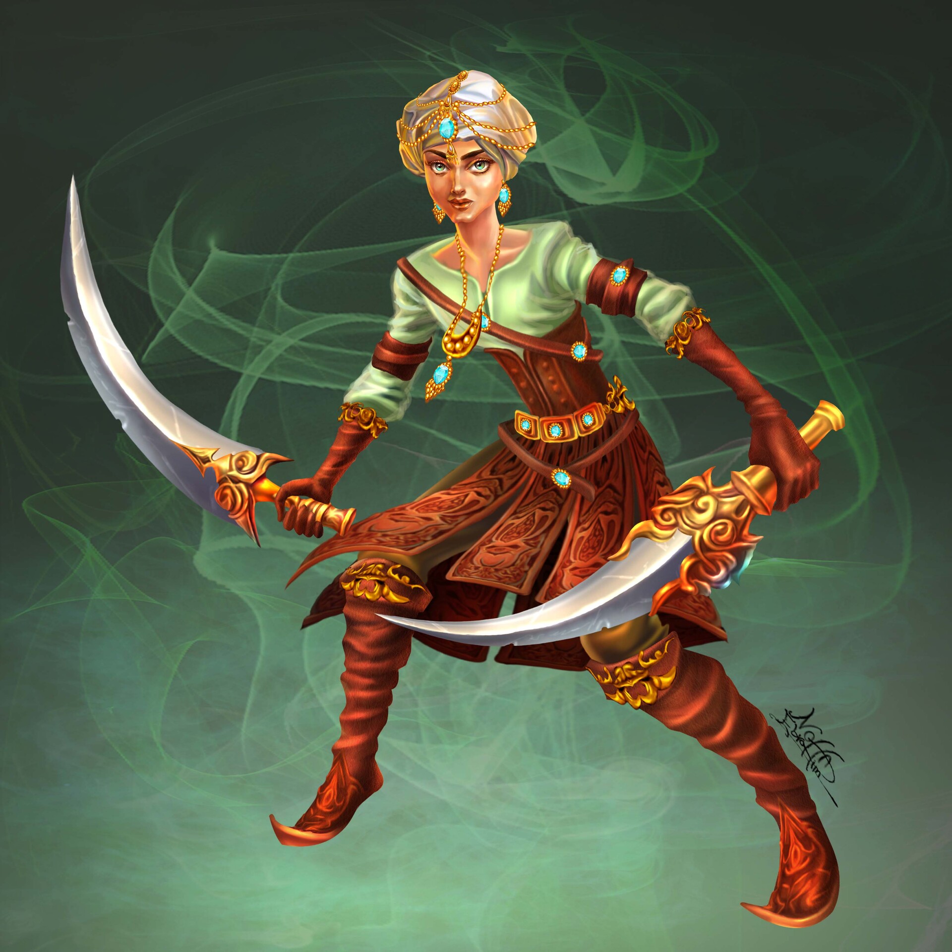 ArtStation - Arab princess of war concept 3