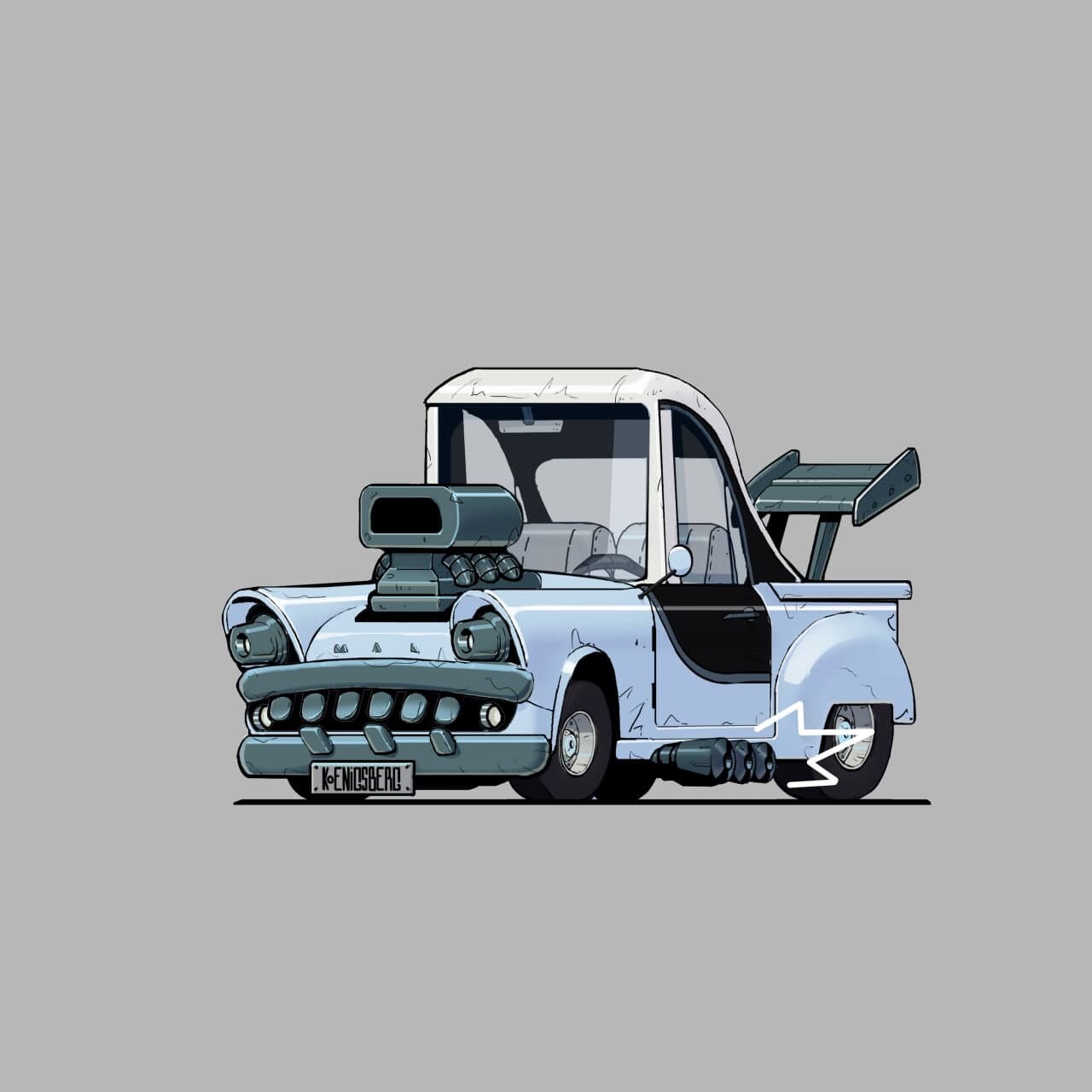 ArtStation - Cartoon retro vehicle