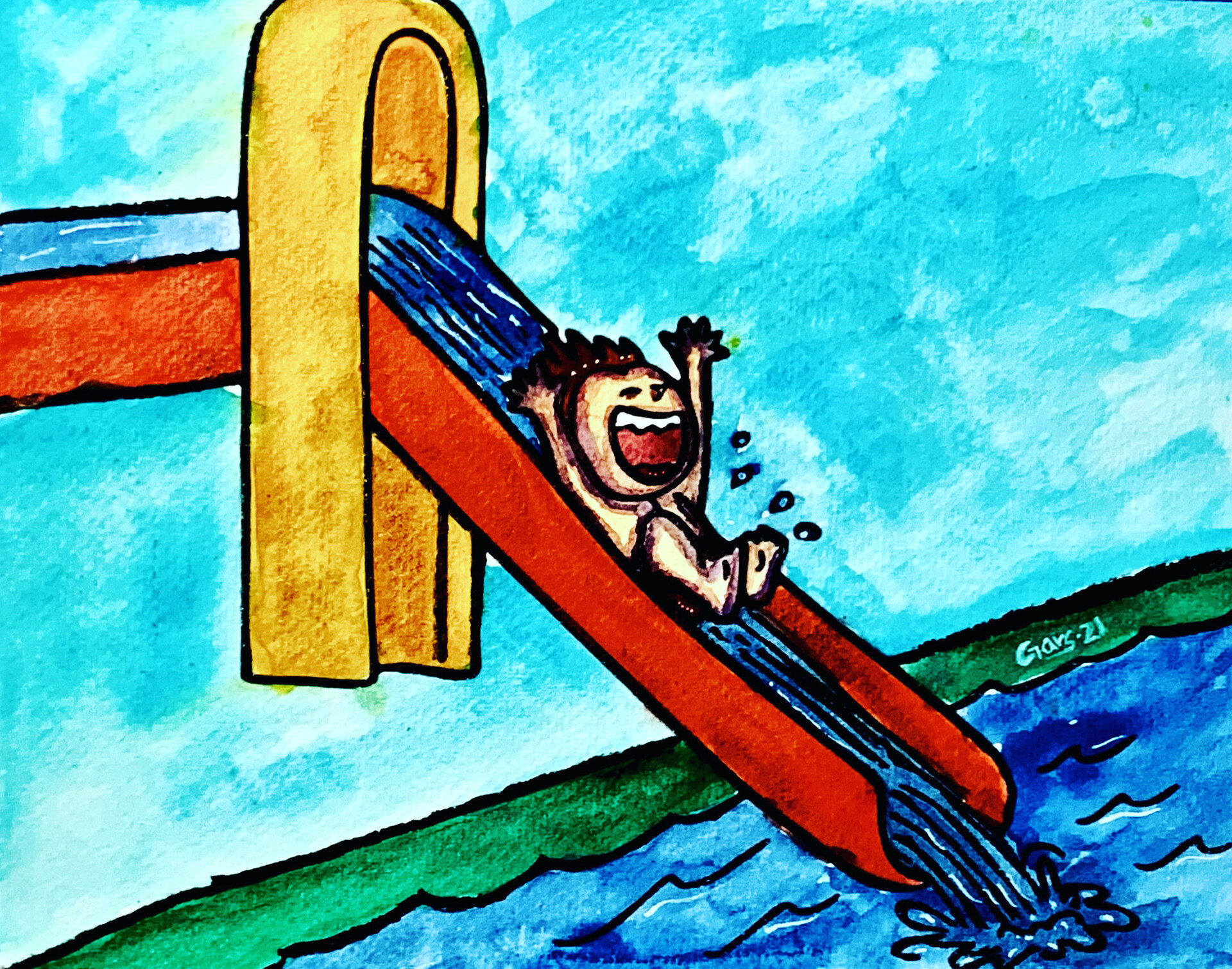 ArtStation - Water Slide