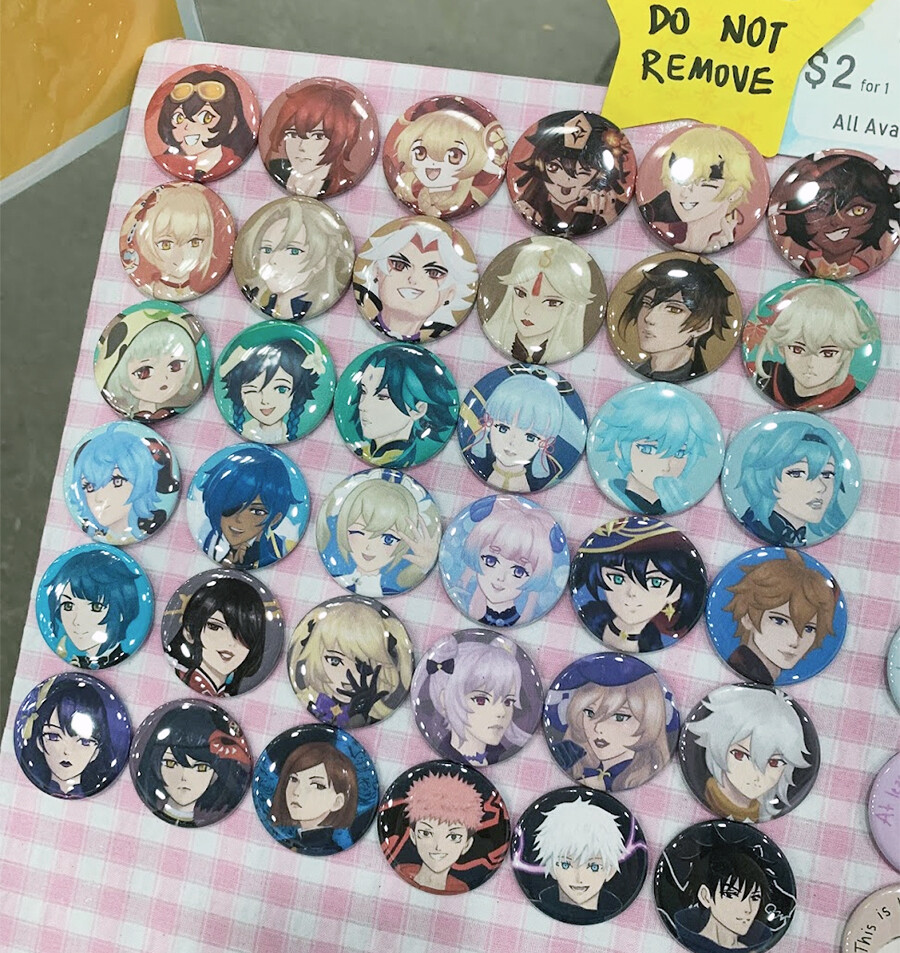 ArtStation - Genshin Impact and Jujutsu Kaisen Buttons