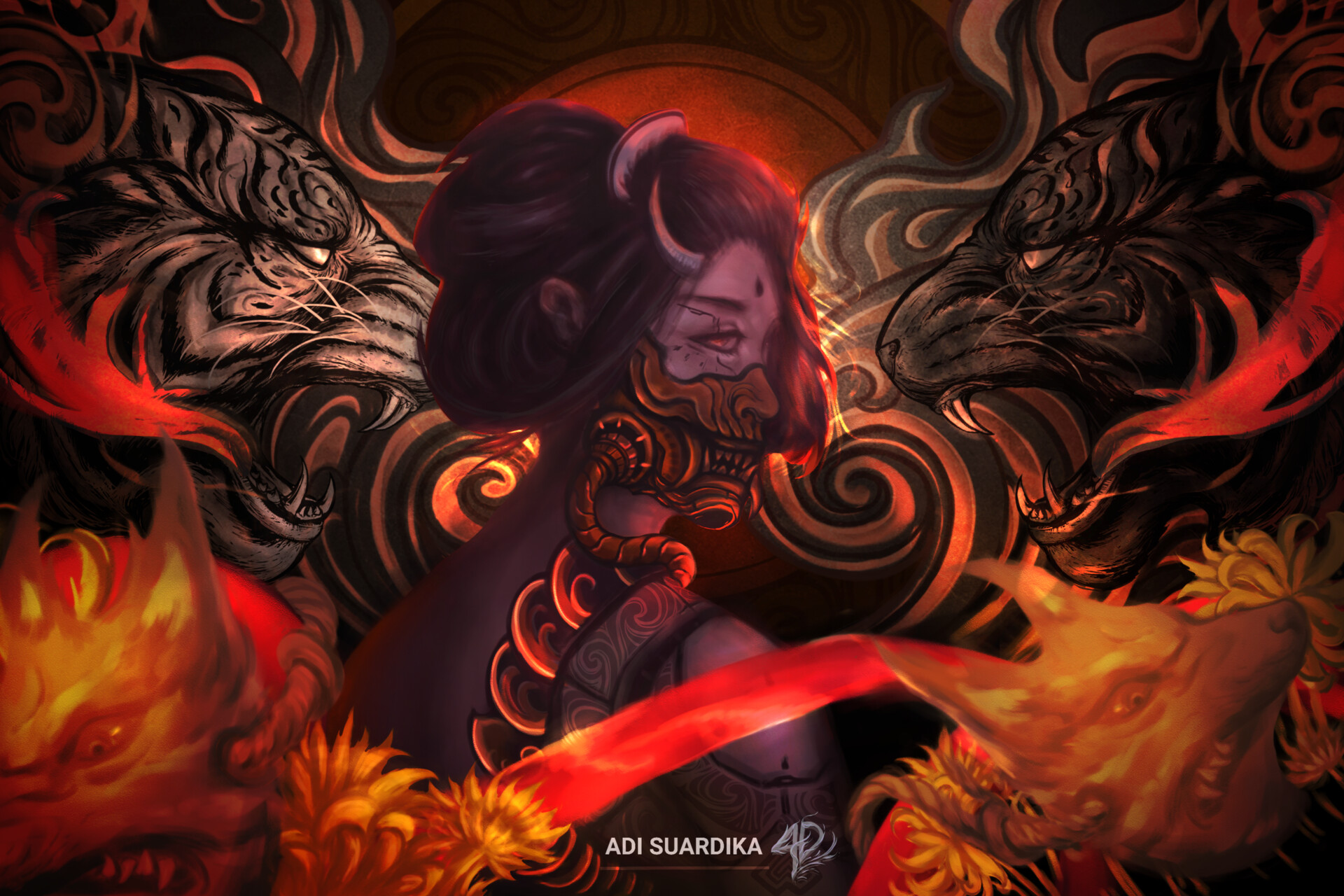 ArtStation - Oni Geisha