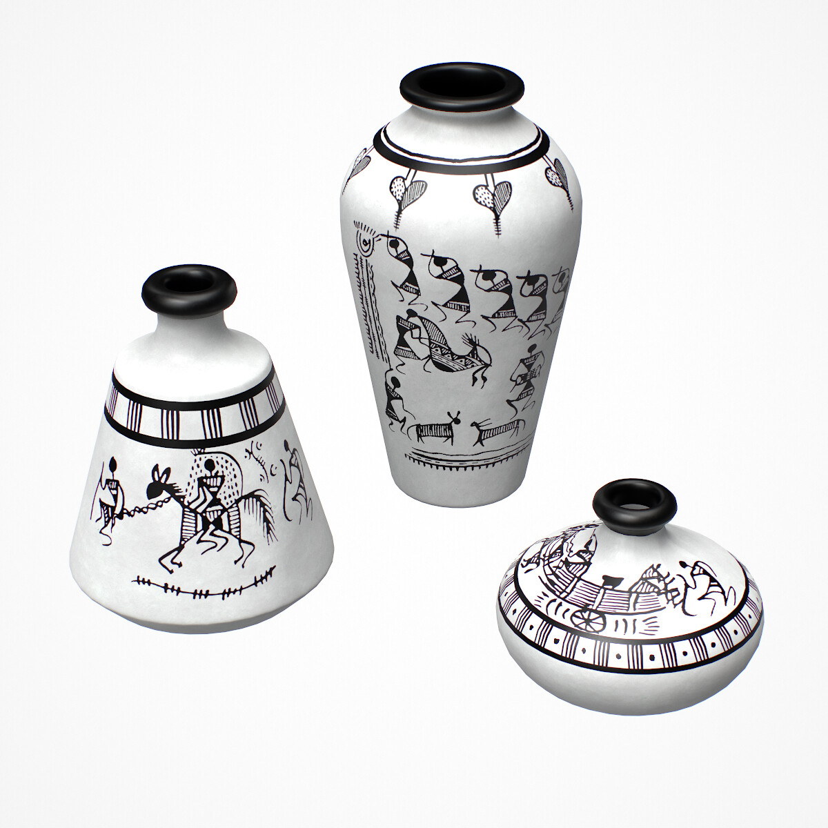 ArtStation - Warli Terracotta Vases