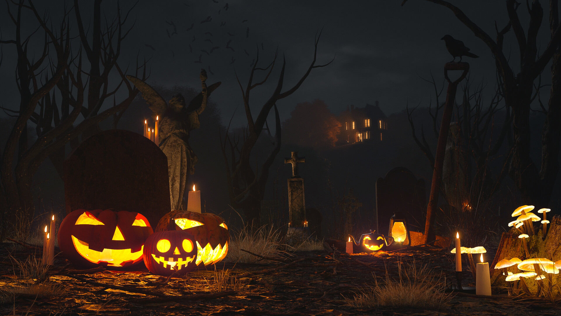 ArtStation - Halloween Scene