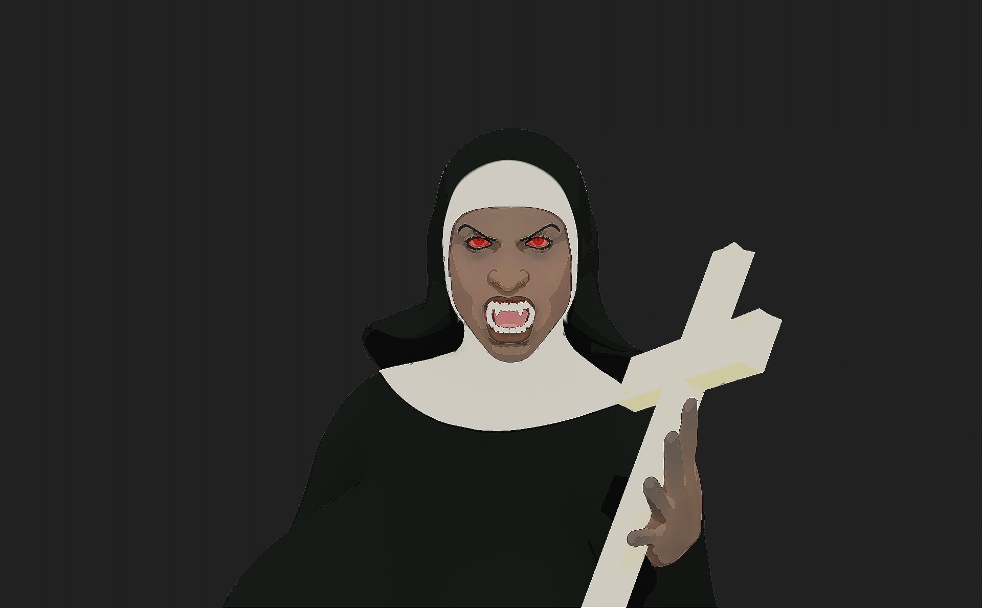 ArtStation - Evil nun - Halloween theme