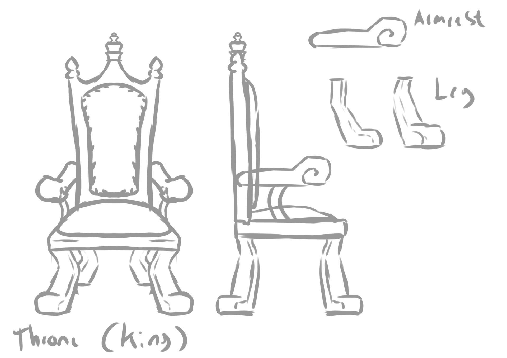 King Throne Drawing