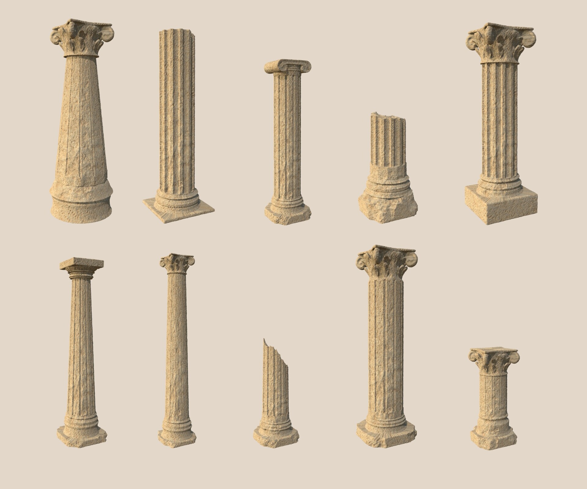 ArtStation - Procedural Roman Columns