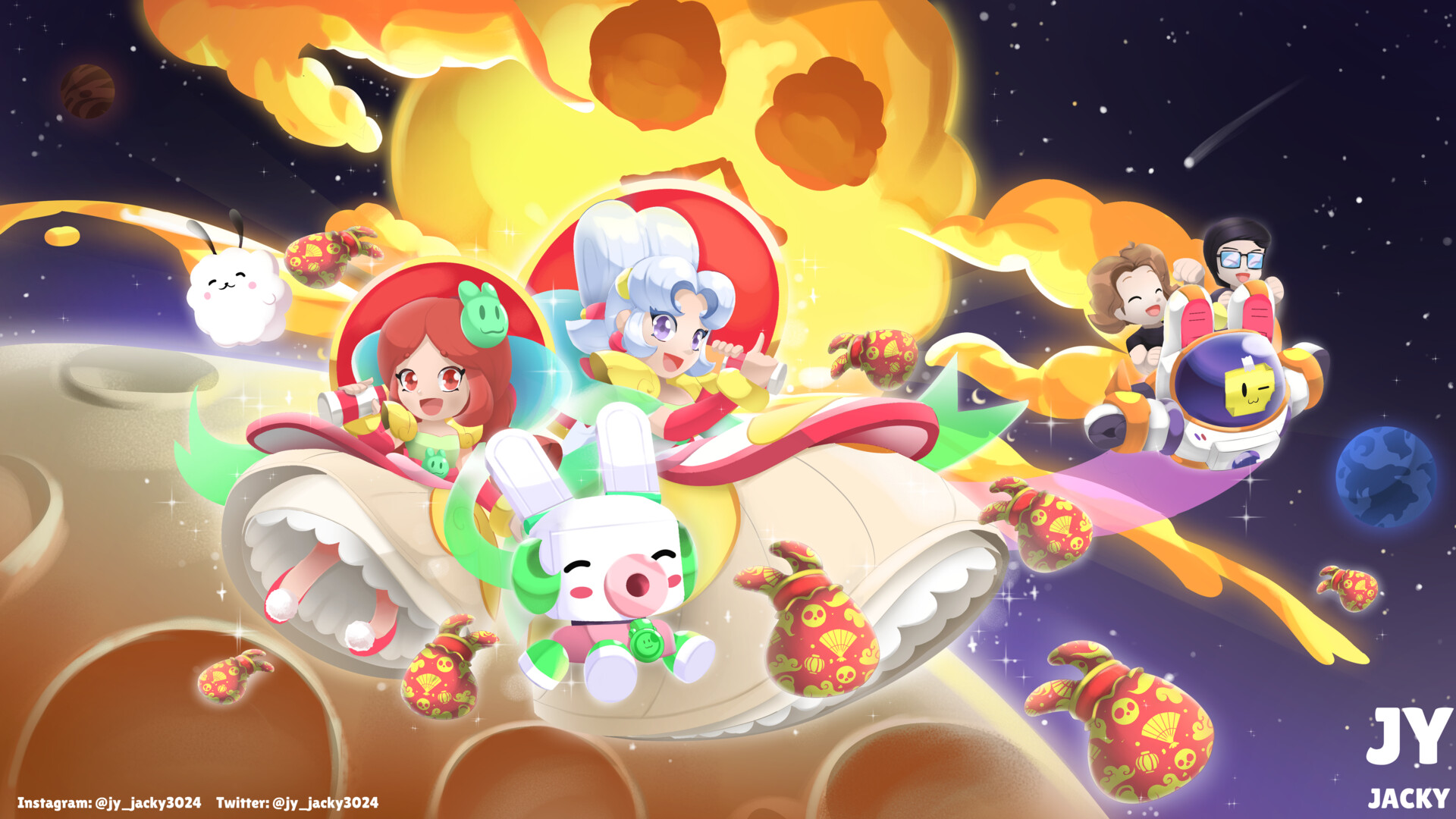 ArtStation - Lunar Piper, Lunar Jessie and Lunar Scrappy :3 🥺 ️ And ...