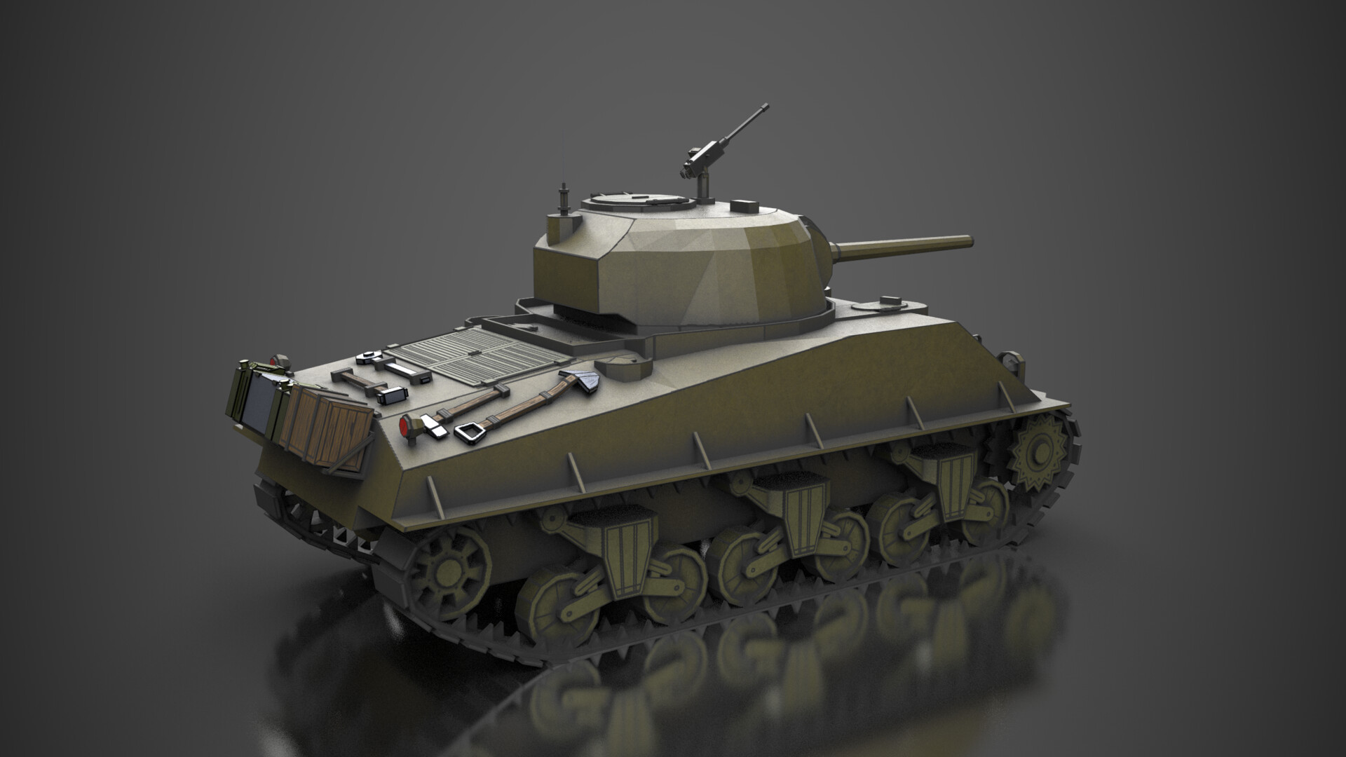 Unrevealed Studios - Low poly Sherman M4