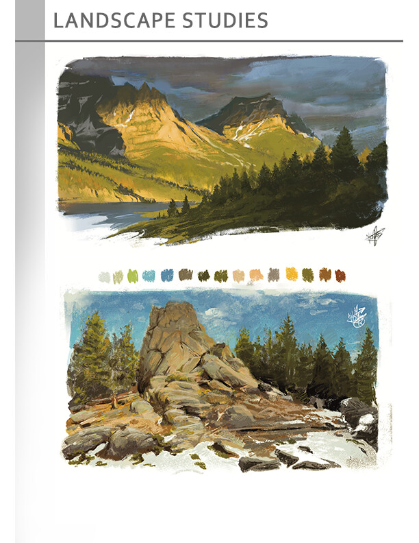 ArtStation - Landscape Studies Made in Procreate