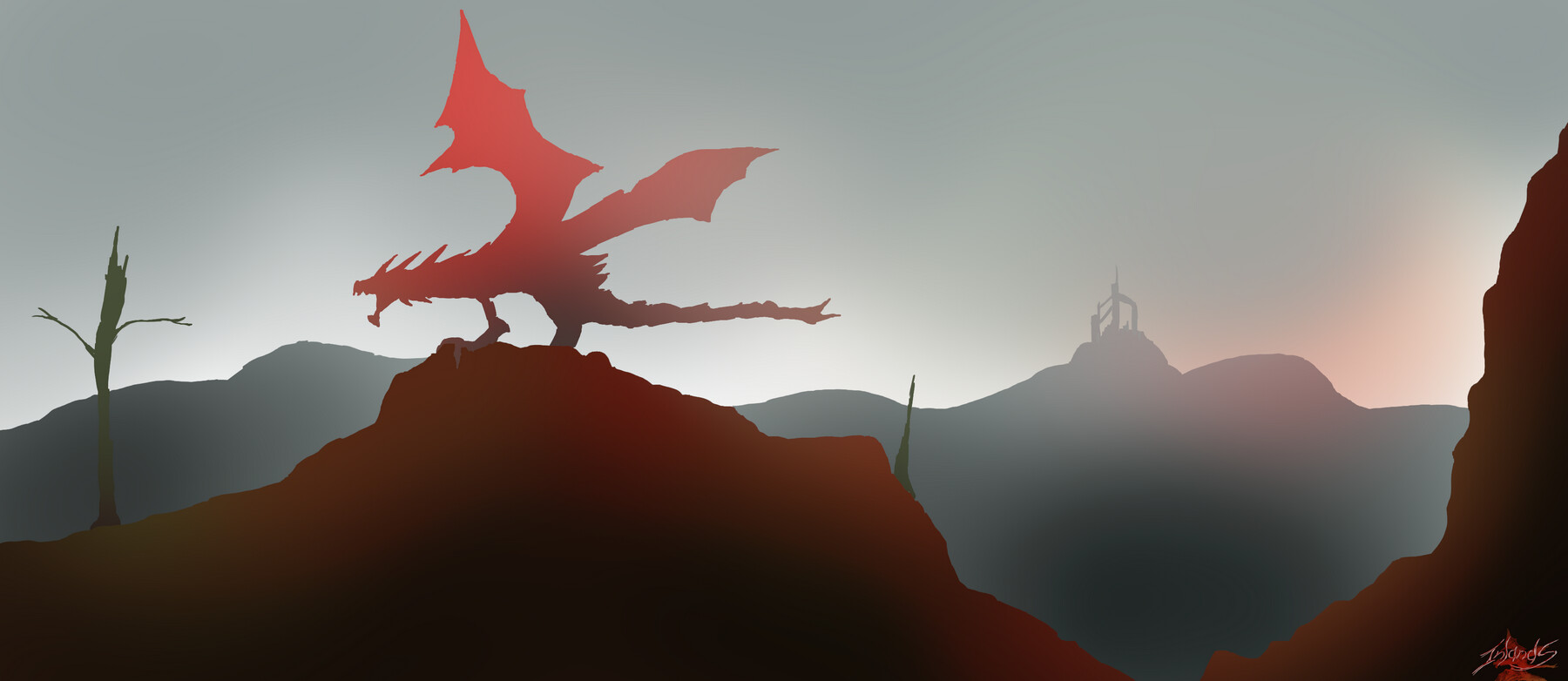 ArtStation - Dragon rouge...