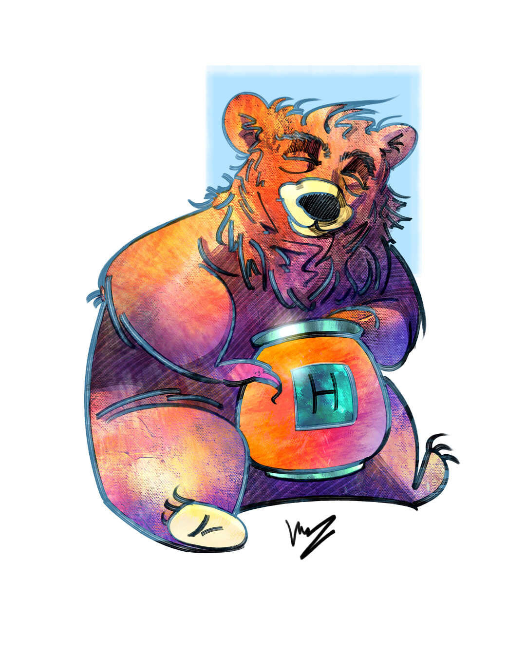 ArtStation - Bear Illustration with Process