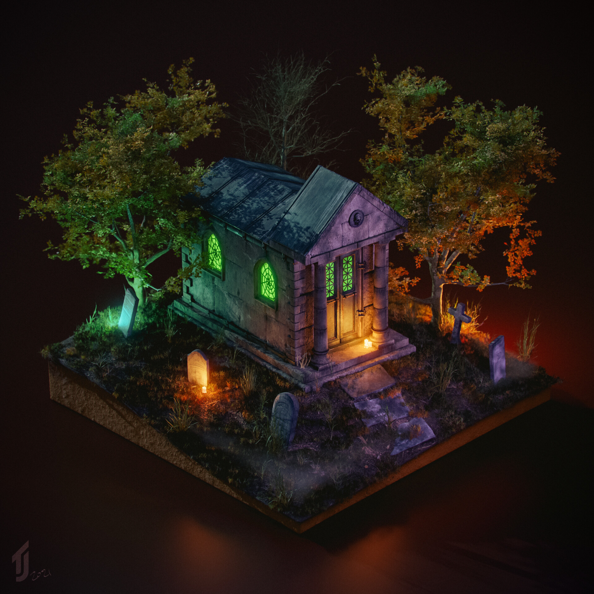 ArtStation - The Jackson Manor Mausoleum