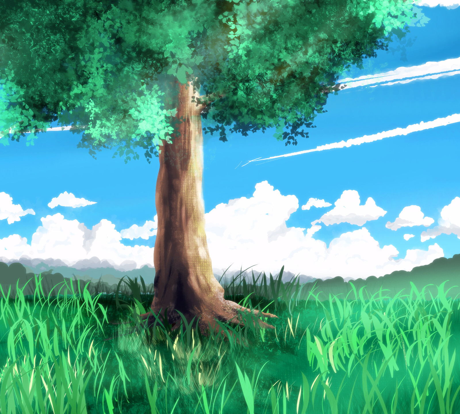 ArtStation - Anime Styled Tree Scene #1