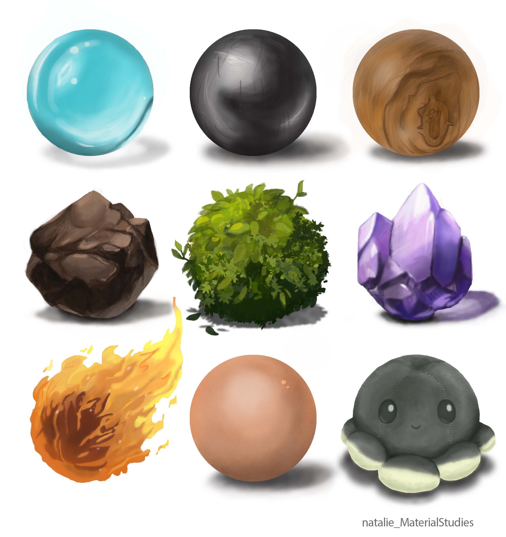 ArtStation - materials study