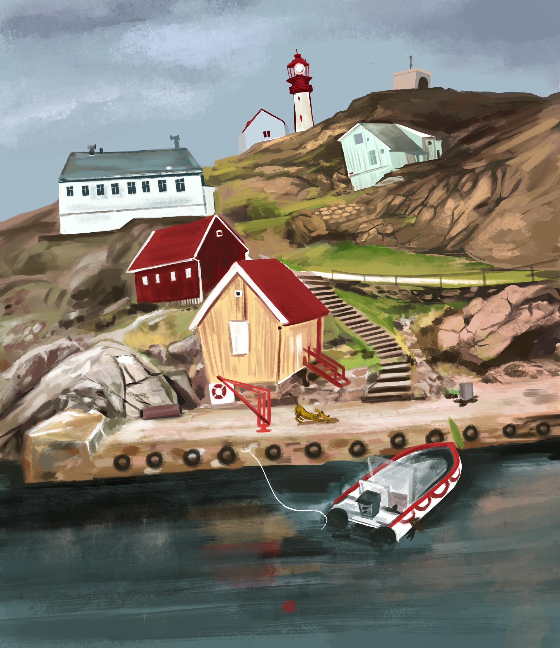 ArtStation - Lighthouse environment sketch