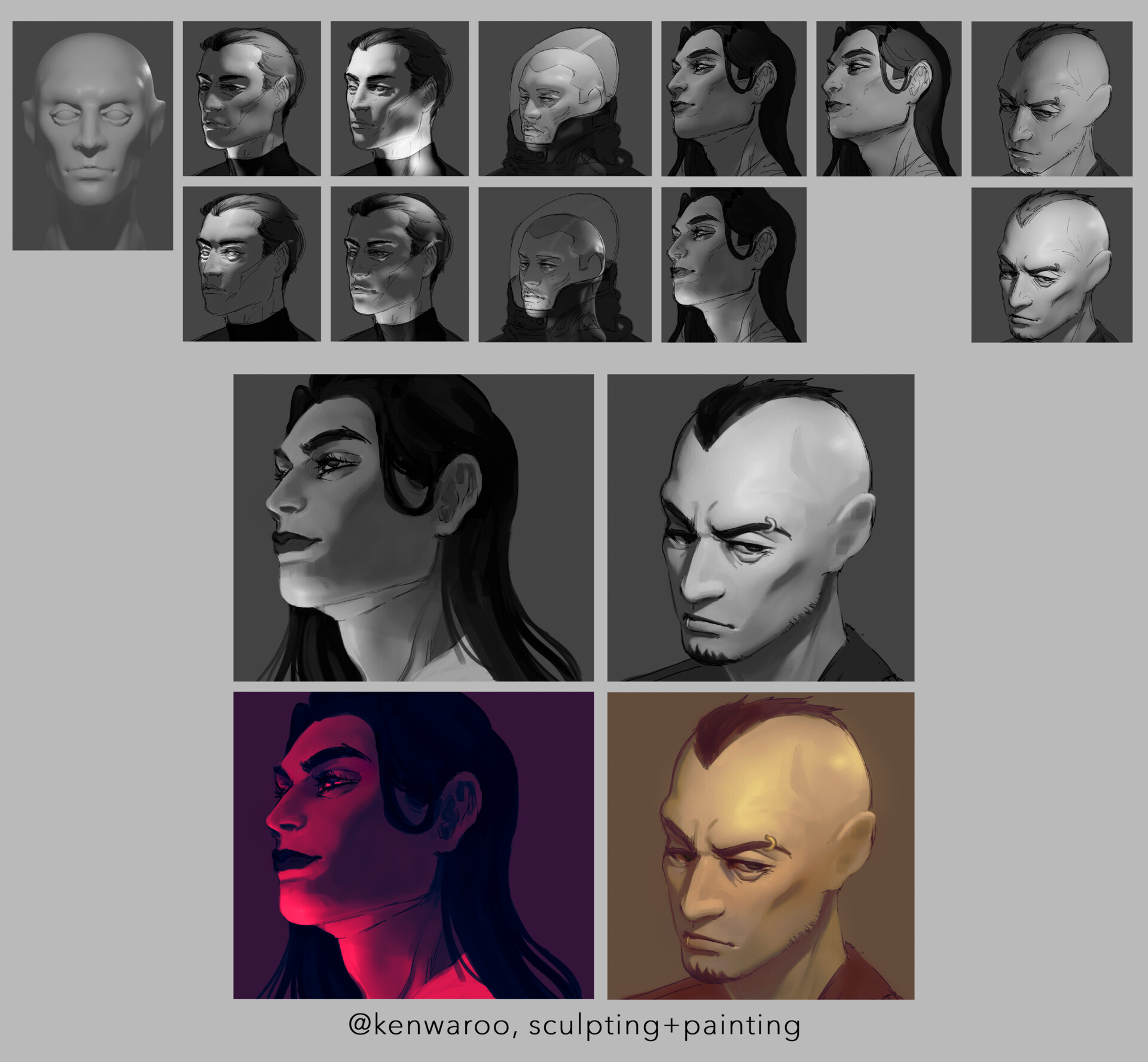 ArtStation - Sculpting + overpainting