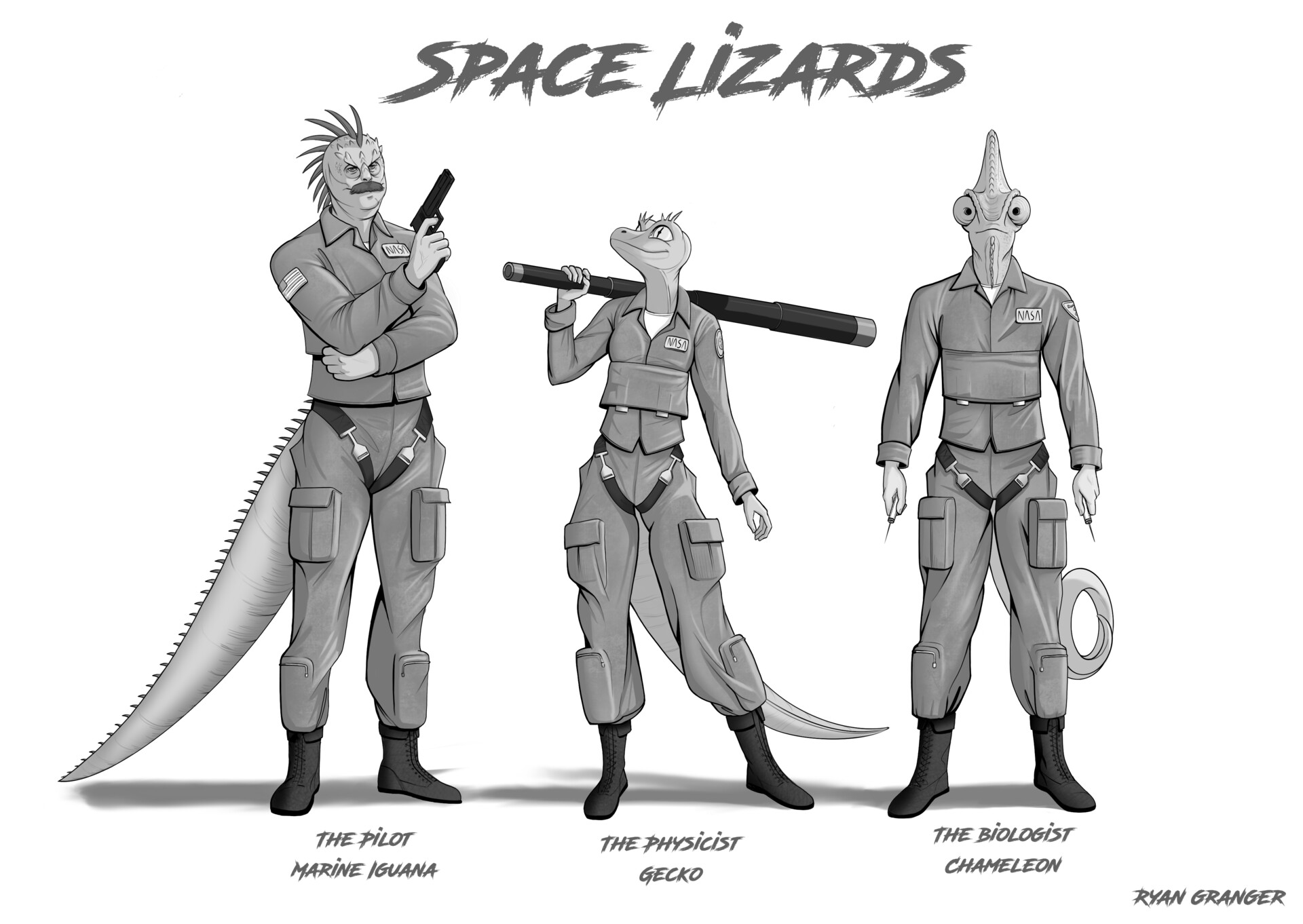 ArtStation - Character Design Project: Space Lizards