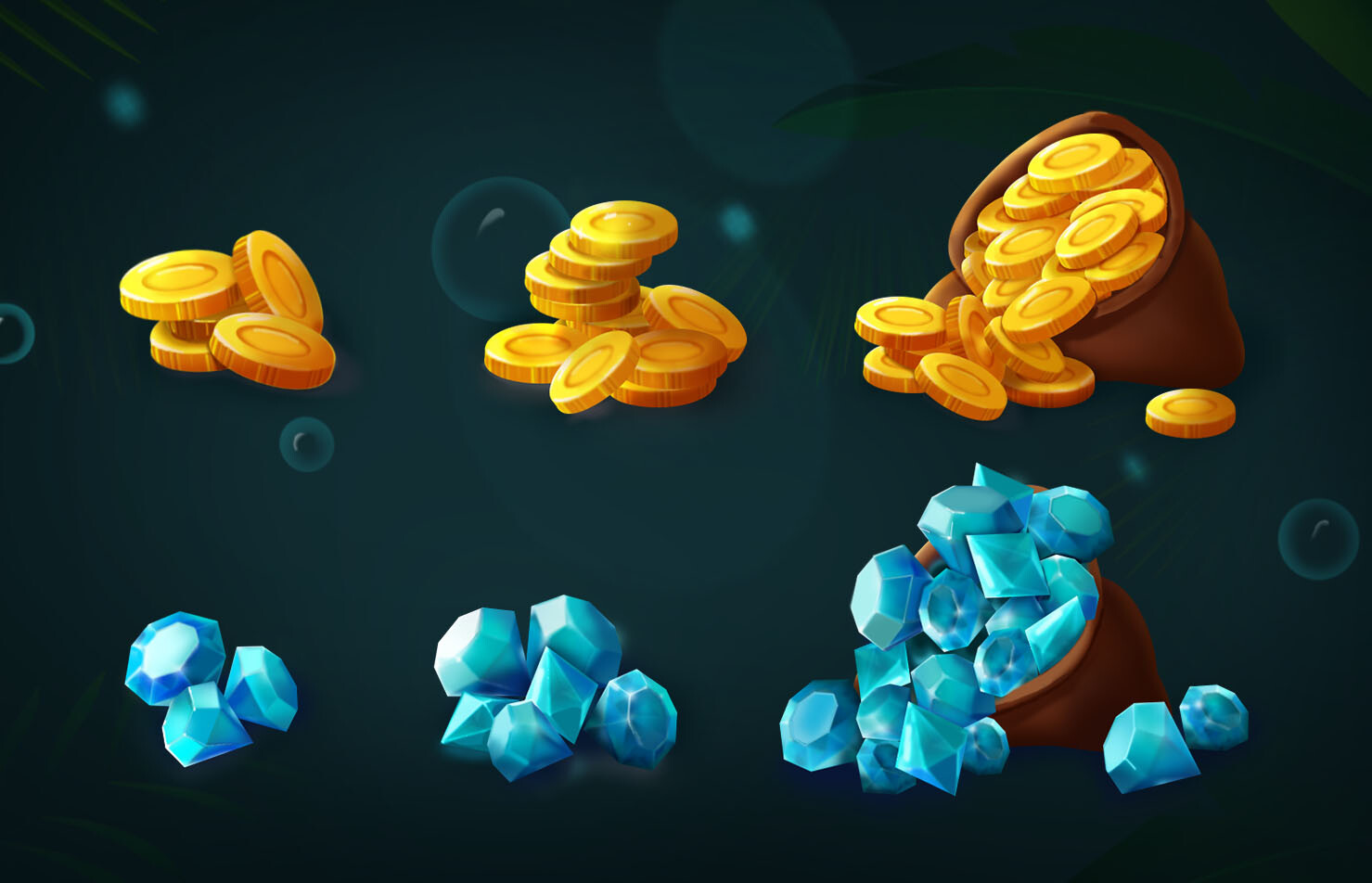 ArtStation - Сoins and crystals