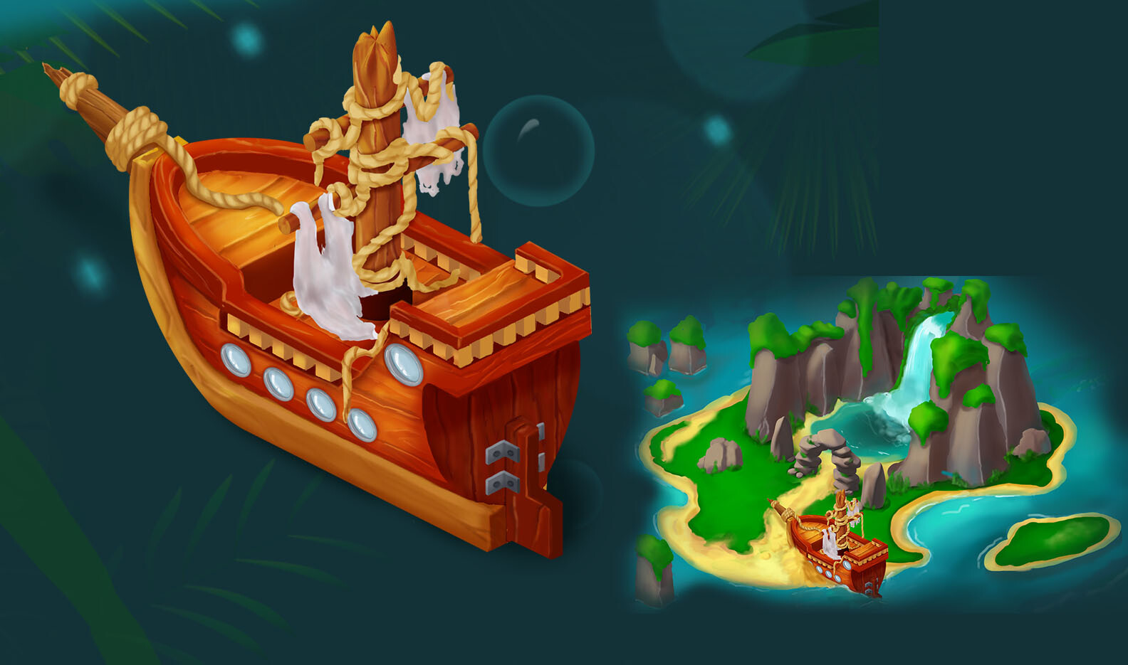 ArtStation - Stylized ship