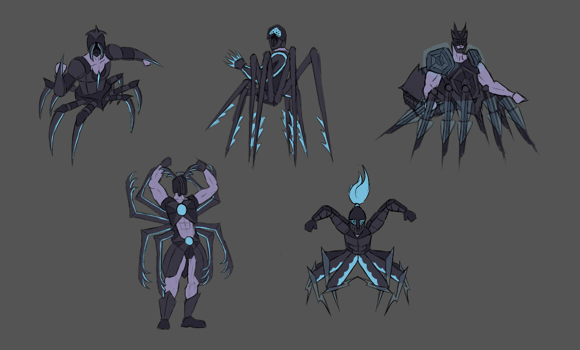 how to draw spider knight
