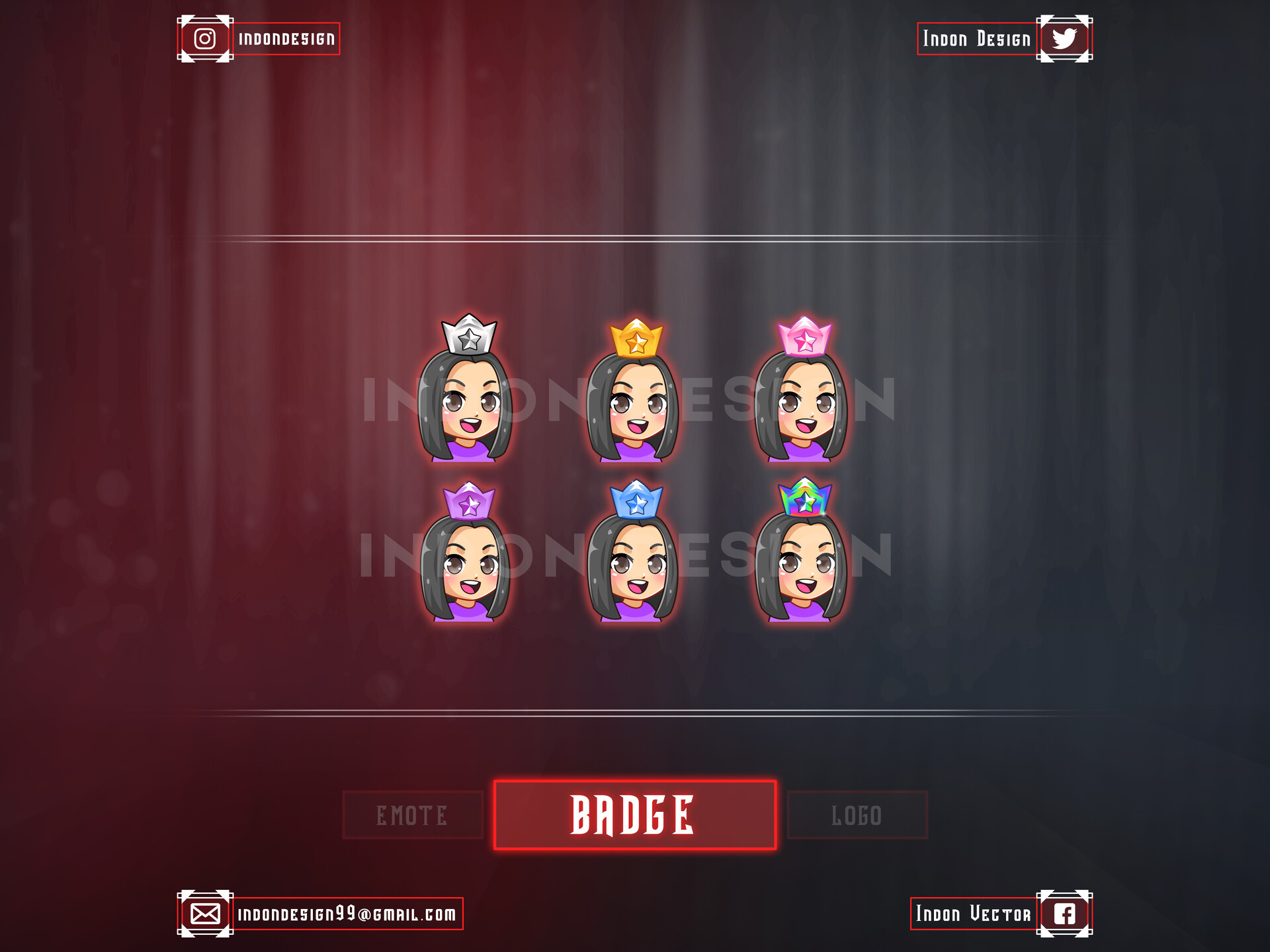 ArtStation - Queen sub badges