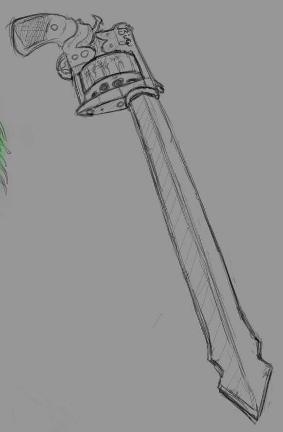 ArtStation - Gun Sword Concept Sketch