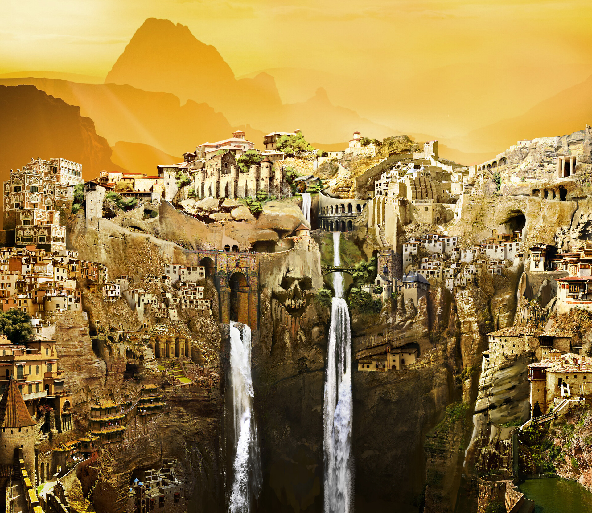 ArtStation - City in the rock