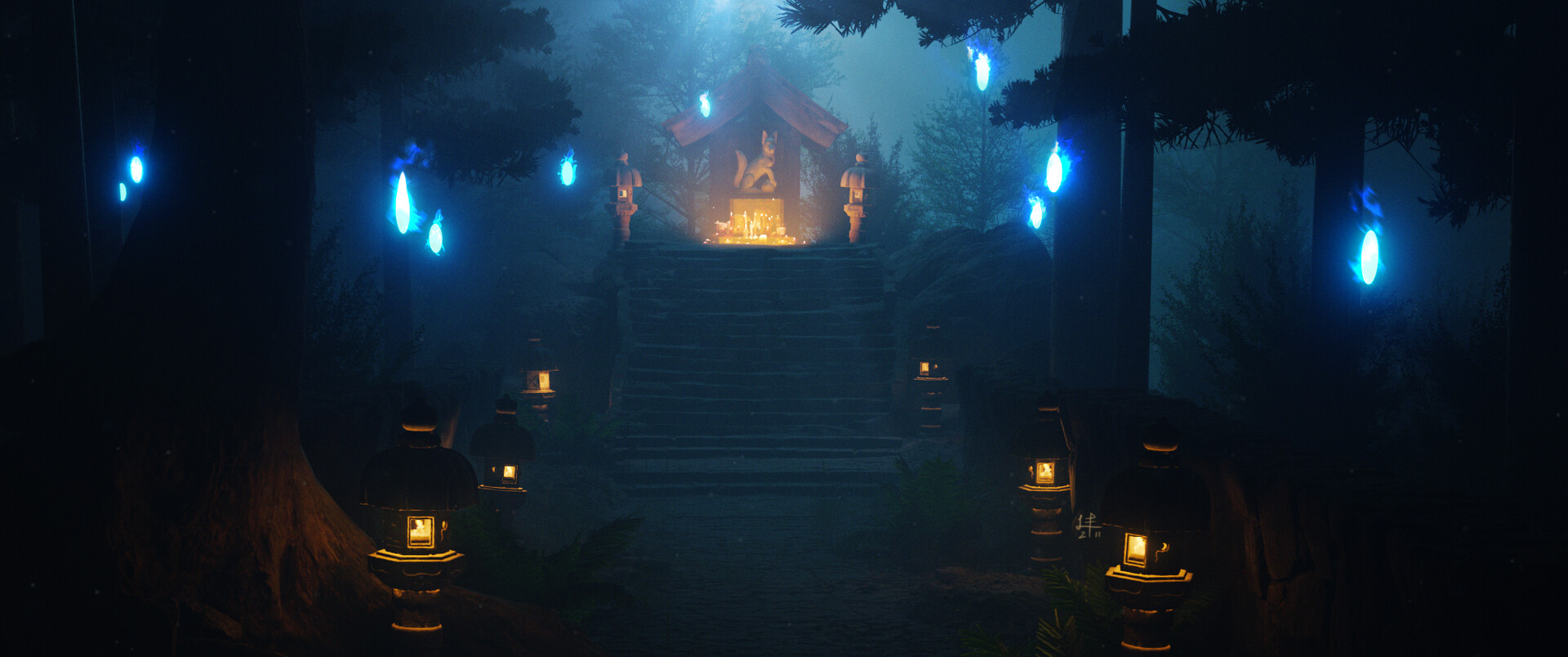 ArtStation - Japanese Fox Shrine
