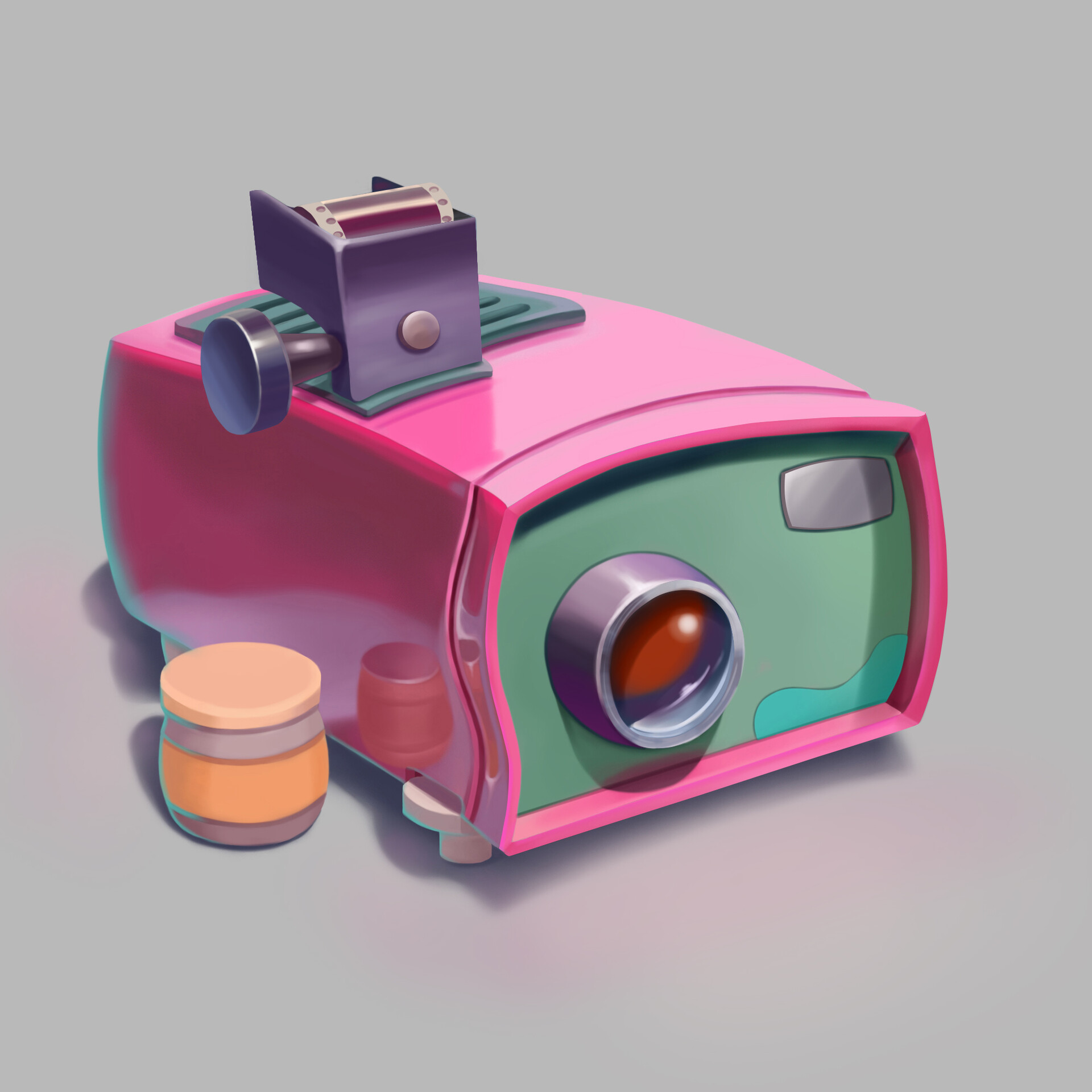 ArtStation - pink old projector