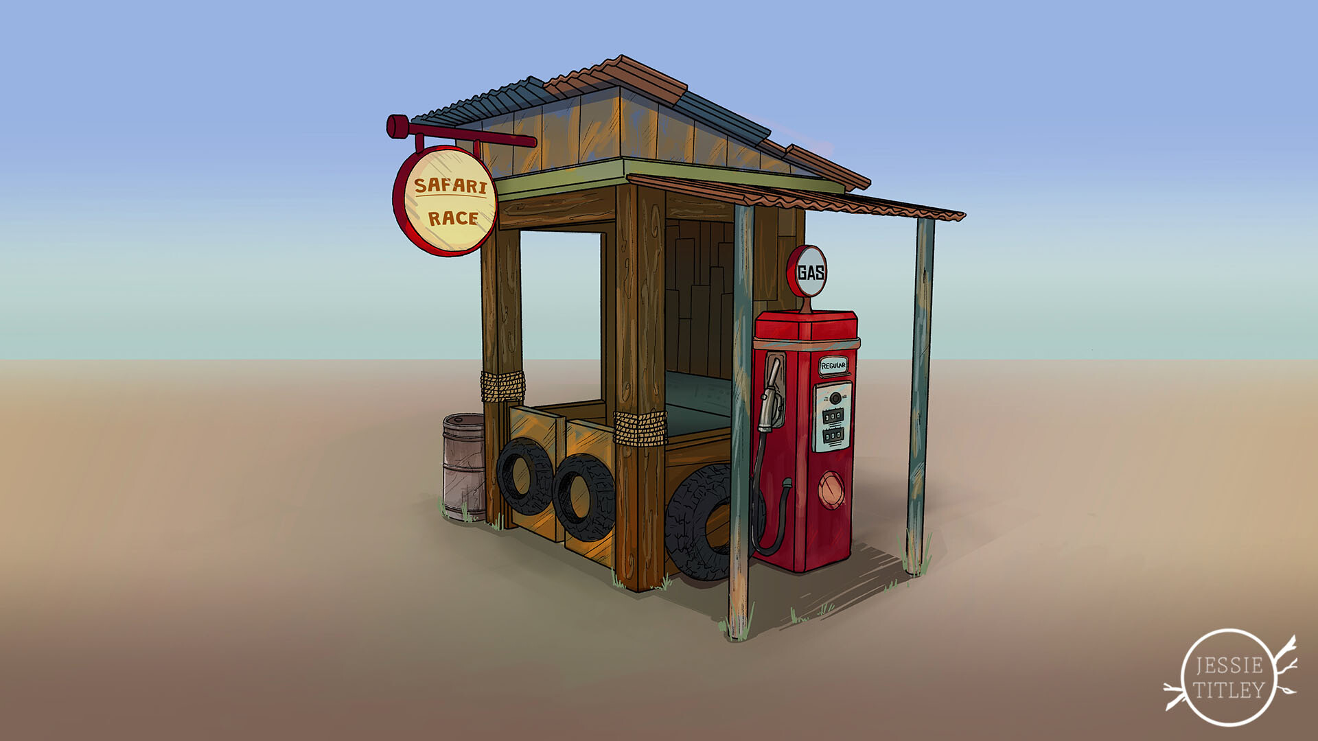 ArtStation - Theme park safari concept art