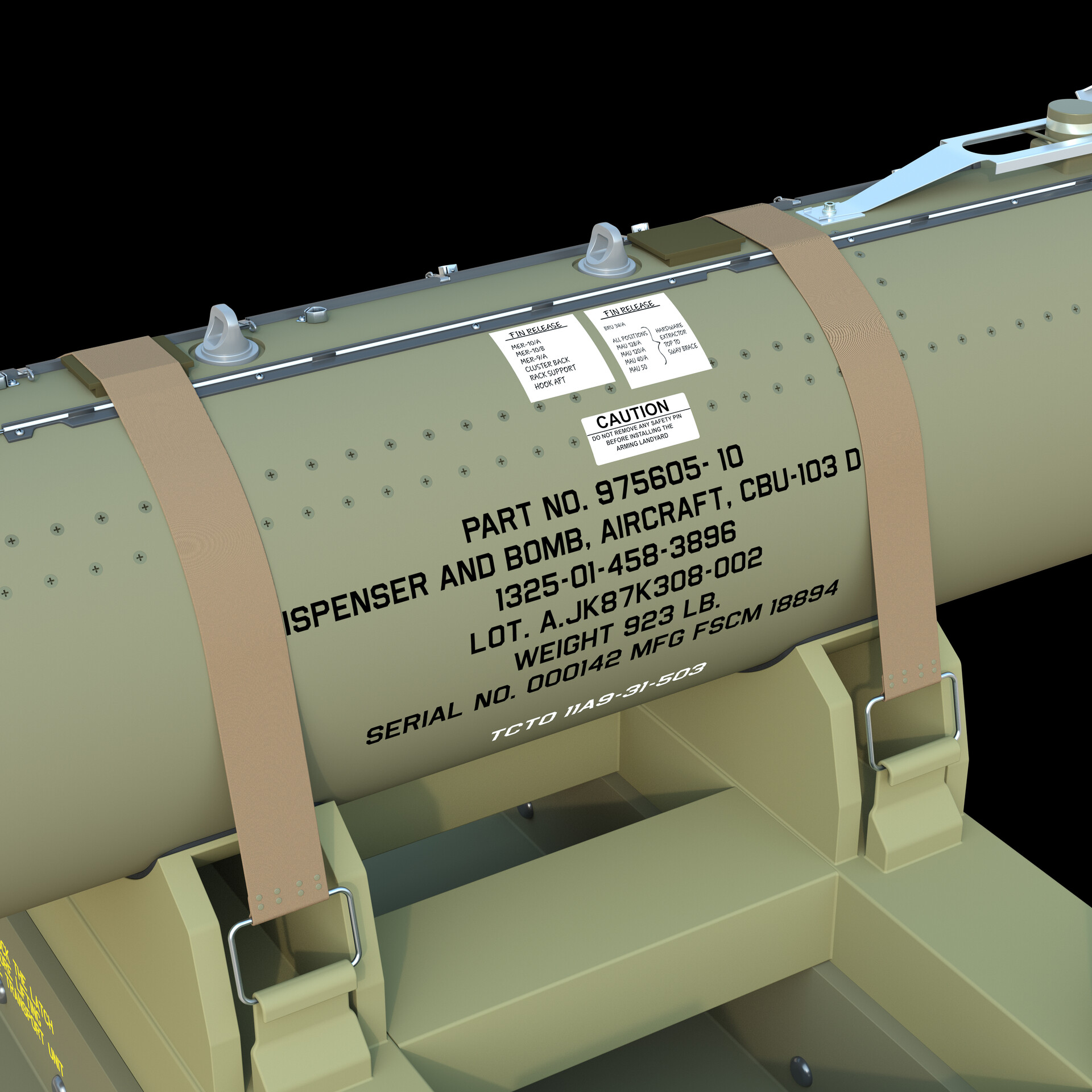 Edgar B - CBU-87 and CBU-103 Combined Effects Munitions on platform