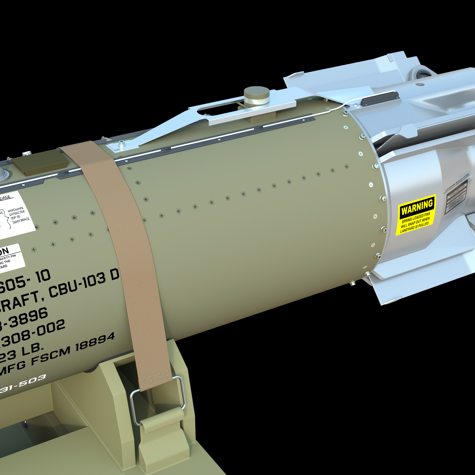 Edgar B - CBU-87 and CBU-103 Combined Effects Munitions on platform