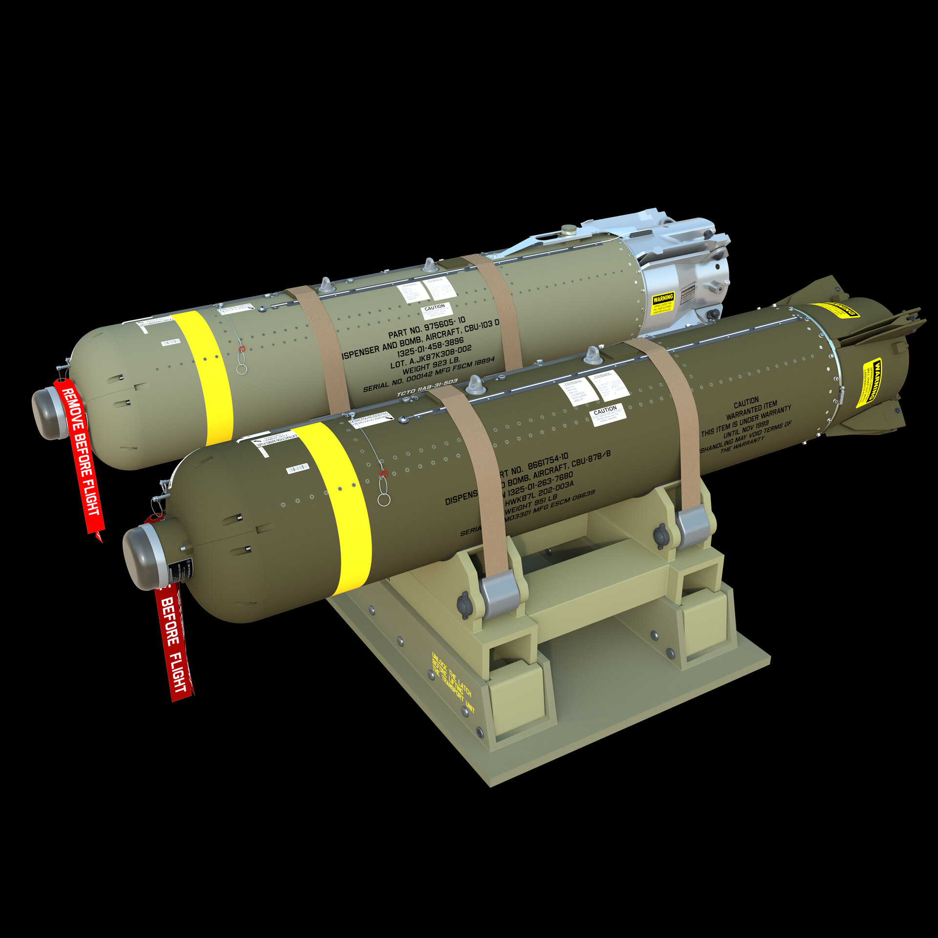Edgar B - CBU-87 and CBU-103 Combined Effects Munitions on platform