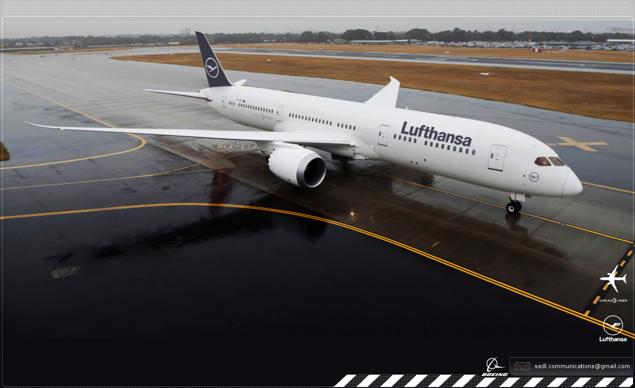 ArtStation - Lufthansa Boeing 787 Dreamliner Livery concept