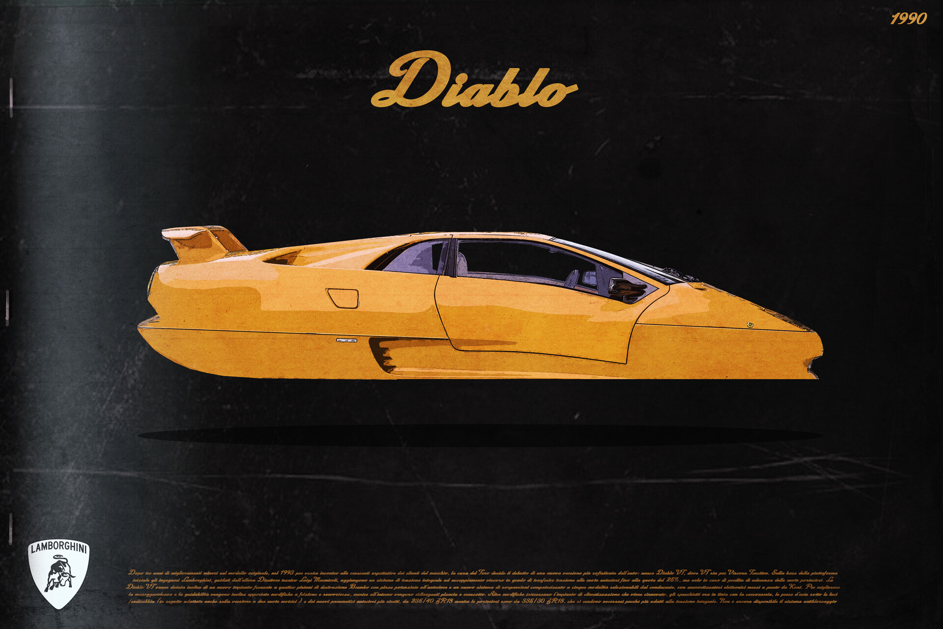 ArtStation - Lamborghini Diablo Vintage Hovercar Magazine