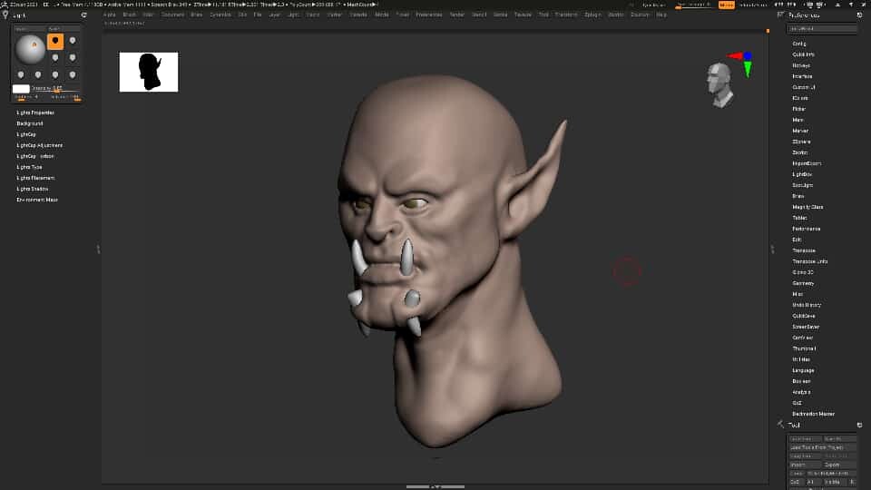 ArtStation - Orc Head sculpting study