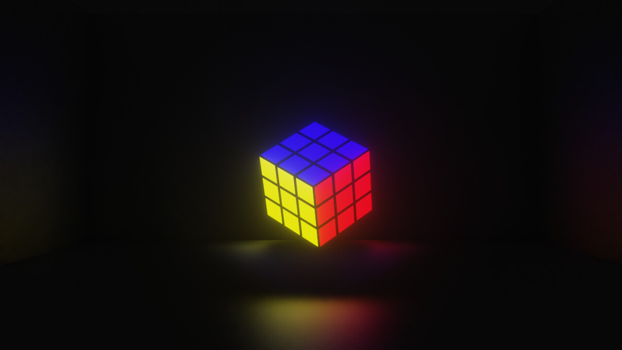 ArtStation - Glowing Rubik's Cube