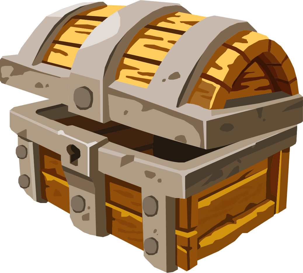 ArtStation - 2D chest made with Illustrator