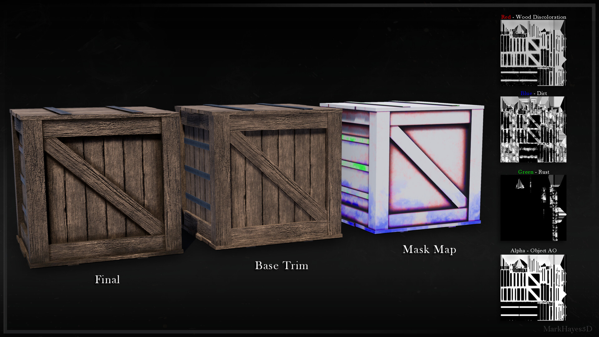 Mark Hayes - Old Wooden Props - Trim Sheet & Masks Workflow with LODs