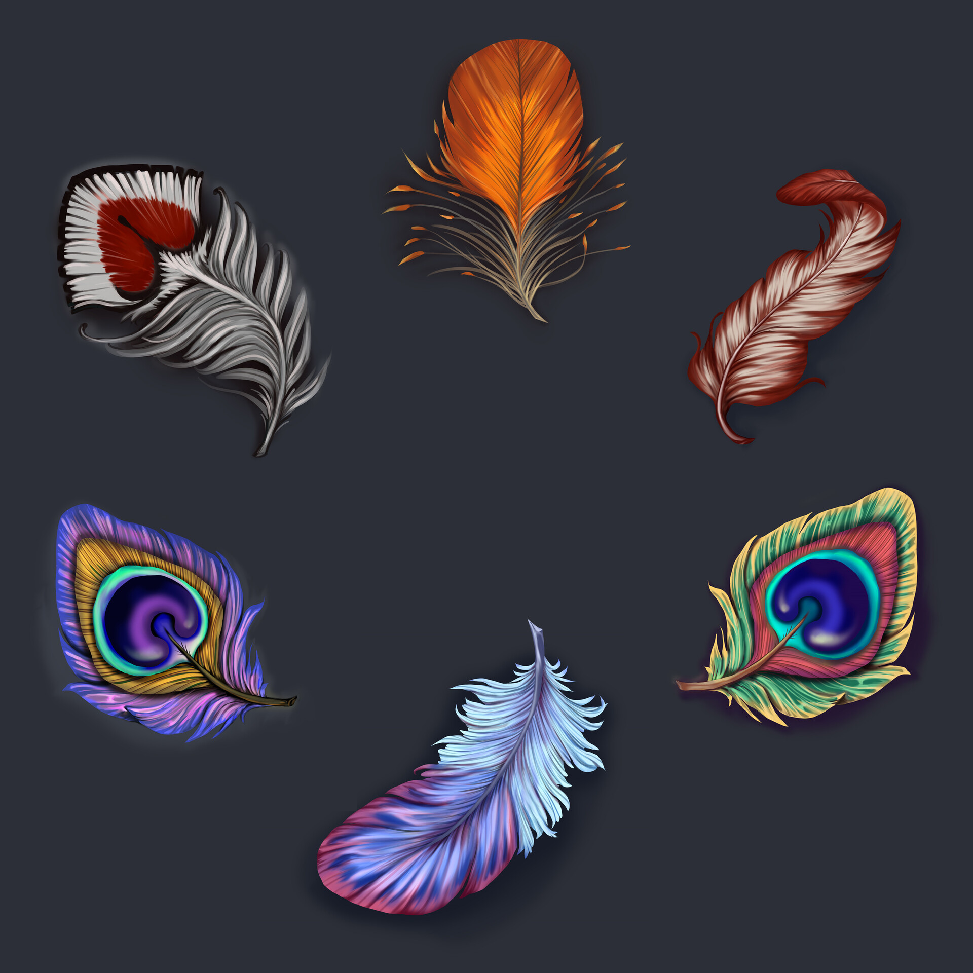ArtStation - Feathers RPG icons
