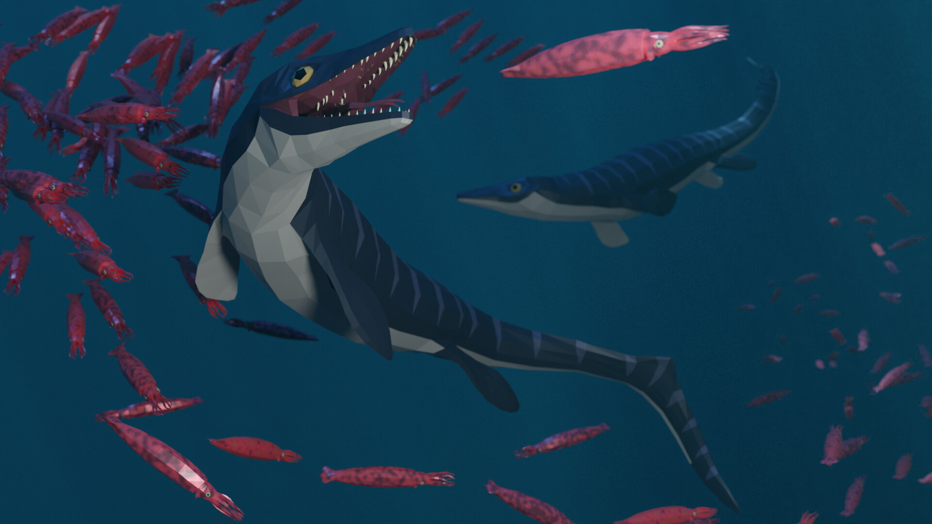 Adam Midzuk - Lowpoly Paleoart March-April 2021